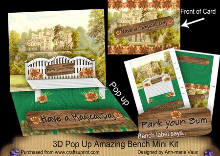 Peach Rose Magical Day 3D Pop-up Bench Mini Kit - CUP618771_10 ...