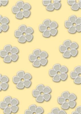 Peach A4 Lace Daisy Backing Paper - CUP65848_10 | Craftsuprint