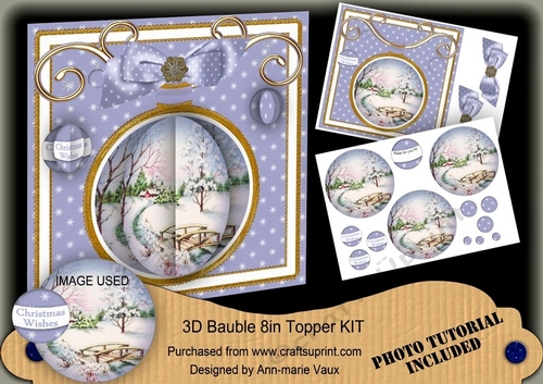 Christmas Scene 3D Bauble 8in Card Front Mini Kit - CUP741978_10 ...