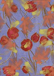 Teal Tulips Border A4 Backing Paper - CUP238914_10 | Craftsuprint