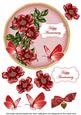 Hot Pink Wild Rose Anniversary 7in Circle Decoupage Topper - CUP615712 ...