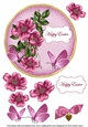 Red Wild Rose Happy Easter 7in Circle Decoupage Topper - CUP951775_10 ...