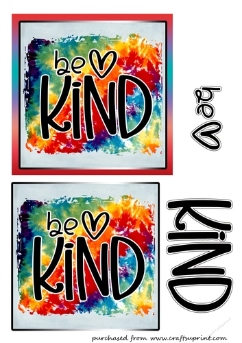 Be Kind Graffiti Card Front Topper - CUP1242969_124456 | Craftsuprint
