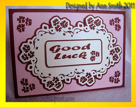 Floral Cluster Good Luck Card - Silhouette - CUP702959_1492 | Craftsuprint