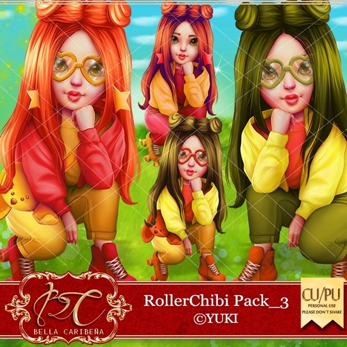 Roller Chibi Pack 3, from Bella Caribena - CUP1038971_95298 | Craftsuprint