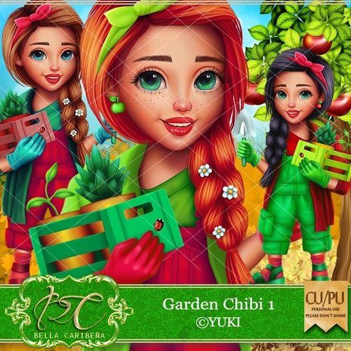 Garden Chibi 1, CU/PU from Bella Caribena - CUP1044837_95298 | Craftsuprint