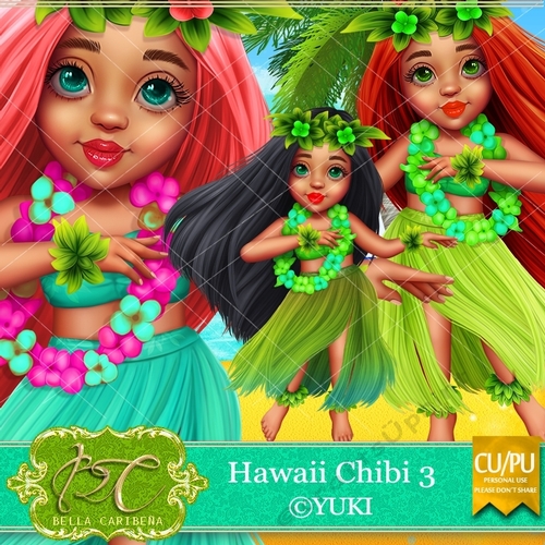 Hawaii Chibi 3, from Bella Caribena - CUP1045718_95298 | Craftsuprint