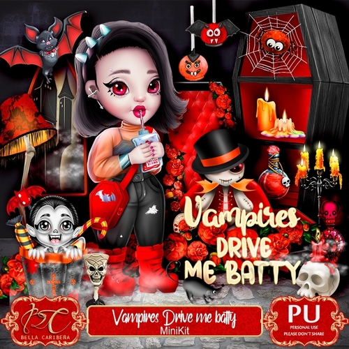 Vampires Drive me batty, mini kit from Bella Caribeña - CUP1175742 ...