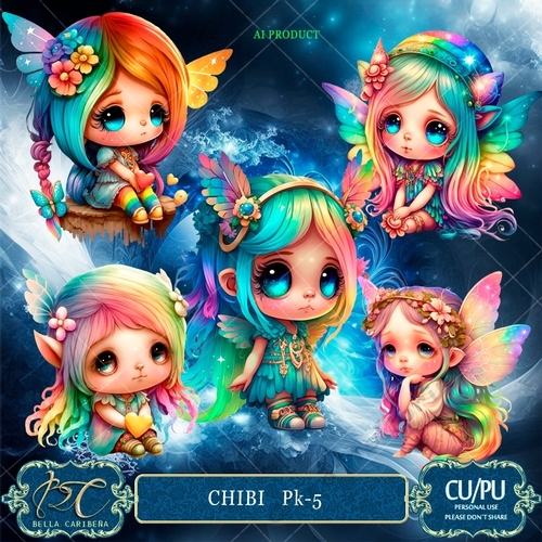 CHIBIS CU/PU PK 5, from Bella Caribeña - CUP1196564_95298 | Craftsuprint