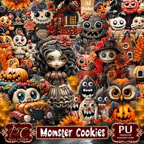 Monsters Cookies, kit from Bella Caribeña - CUP1245199_95298 | Craftsuprint