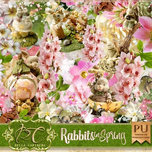 Rabbits in Spring - CUP962561_95298 | Craftsuprint