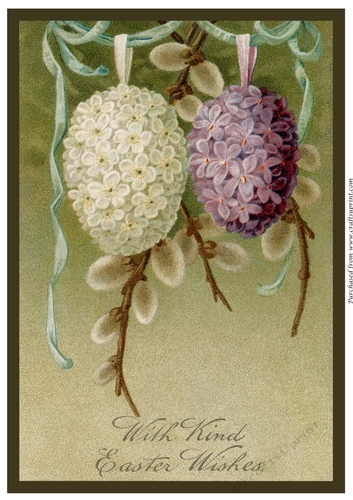Vintage Easter Floral A4 - CUP1030743_1051 | Craftsuprint