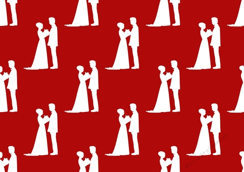 Wedding Couple Red Backing Paper - CUP1039523_1051 | Craftsuprint