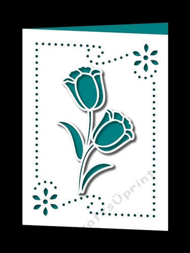 FLOWER FRAMED CARD TOPPER 3 - CUP1059001_1051 | Craftsuprint