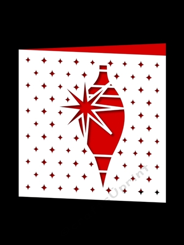 CHRISTMAS BAUBLE SQUARE CARD 2 - CUP1071901_1051 | Craftsuprint