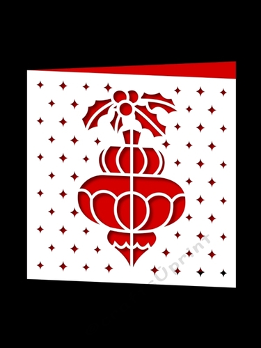 CHRISTMAS BAUBLE SQUARE CARD 3 - CUP1071928_1051 | Craftsuprint
