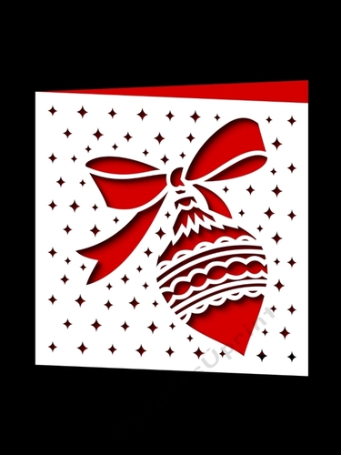CHRISTMAS BAUBLE SQUARE CARD - CUP1088599_1051 | Craftsuprint