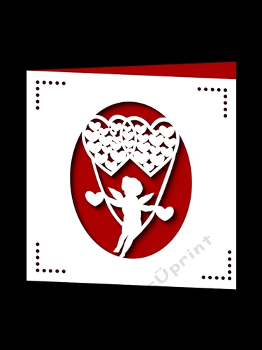 VALENTINE CUPID SQUARE CARD - CUP1088736_1051 | Craftsuprint