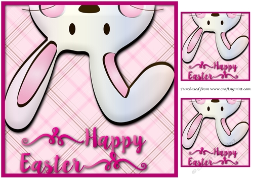 Easter Bunny Upside Down Topper - CUP1153512_1051 | Craftsuprint