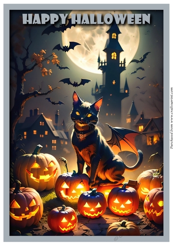 Halloween Cat A4 - CUP1244350_1051 | Craftsuprint