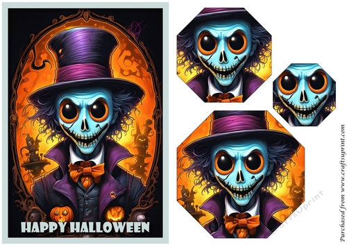 Halloween Monster Octagon Pyramid 3 - CUP1246243_1051 | Craftsuprint