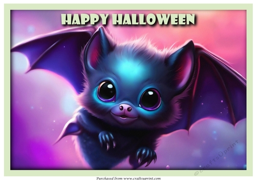 Halloween Baby Bat A4 - CUP1246610_1051 | Craftsuprint