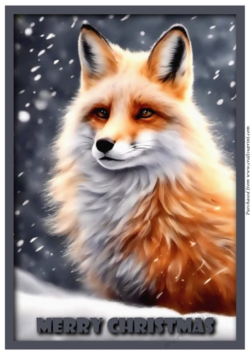 Christmas Fox A4 2 - CUP1254188_1051 | Craftsuprint