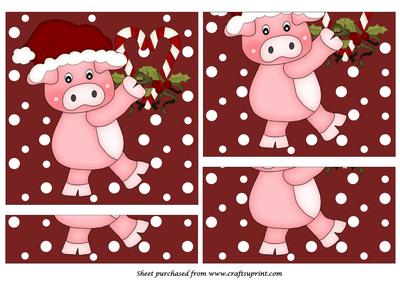 Christmas Pig Bottom Stacker 3 - CUP400955_1051 | Craftsuprint