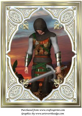 Medieval Knight Framed A4 - CUP400969_1051 | Craftsuprint