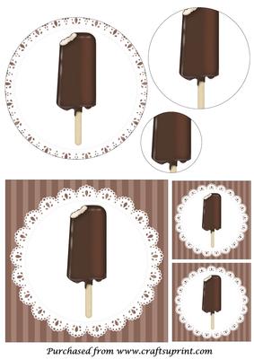 Chocolate Ice Lolly Circle Pyramid - CUP425016_1051 | Craftsuprint