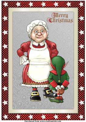 Mrs Claus and Elf A4 - CUP465160_1051 | Craftsuprint
