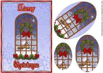 Christmas Window Oval Pyramid - CUP544780_1051 | Craftsuprint