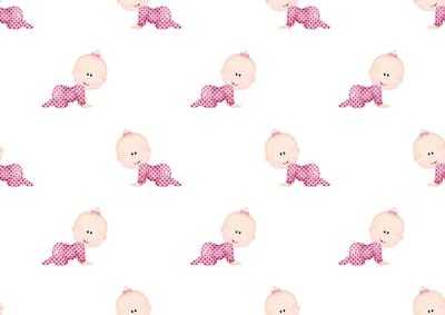 Crawling Baby Girl Backing Paper - CUP546232_1051 | Craftsuprint