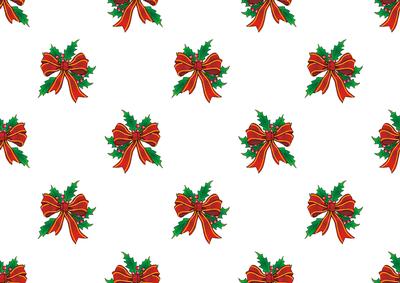 Christmas Holly with Bow Backing Paper - CUP547868_1051 | Craftsuprint