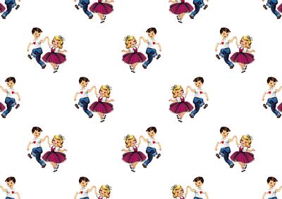 Vintage Children Dancing Backing Paper - CUP553742_1051 | Craftsuprint