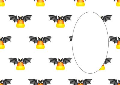 Halloween Candy Corn Bat Insert - CUP563772_1051 | Craftsuprint