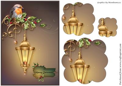 Christmas Robin on Street Lamp Scalloped Pyramid - CUP588614_1051 ...
