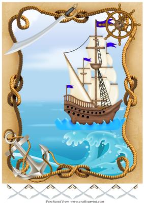 Pirates Ship A4 - CUP589606_1051 | Craftsuprint