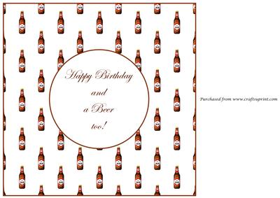 Beer Bottles Insert 8x8 with Sentiment - CUP589940_1051 | Craftsuprint