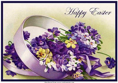 Vintage Easter Flowers A4 - CUP603617_1051 | Craftsuprint