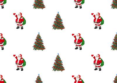 Santa Claus and Christmas Tree Backing Paper - CUP616887_1051 ...