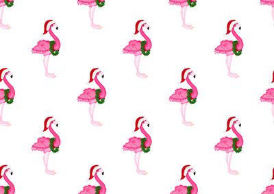 Christmas Flamingo Backing Paper - CUP643877_1051 | Craftsuprint