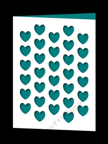 HEART SHAPES CARD - CUP760314_1051 | Craftsuprint