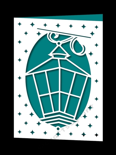 CHRISTMAS LANTERN APERTURE CARD - CUP878214_1051 | Craftsuprint