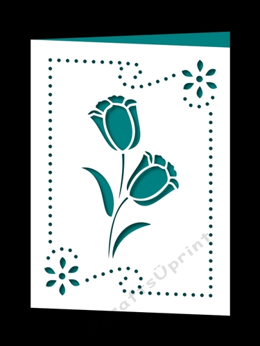 FLOWER FRAMED CARD 3 - CUP928417_1051 | Craftsuprint