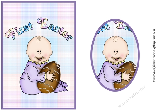 Baby First Easter Quick Card Front - CUP955987_1051 | Craftsuprint