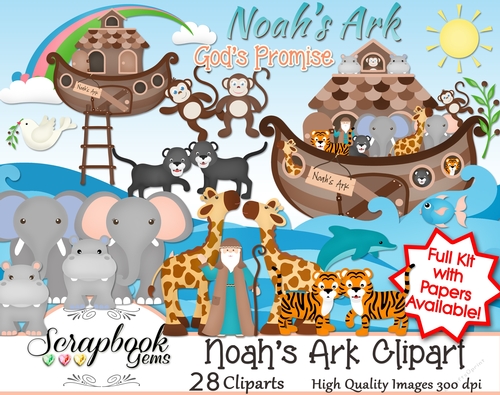 NOAHS ARK CLIPART - 28 Clipart Images - CUP850921_88215 | Craftsuprint