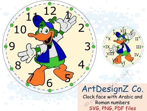 Clock face with Arabic and Roman numbers - CUP1043892_92733 | Craftsuprint