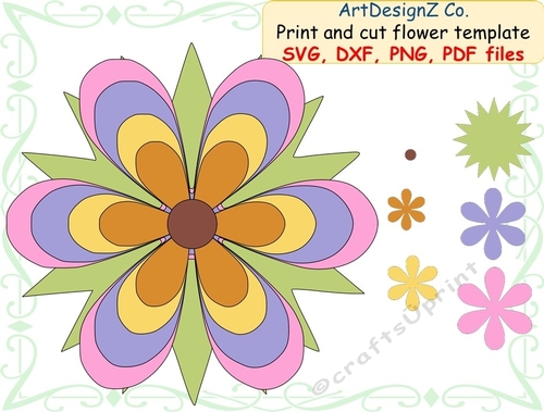 Blossom Blooms: Versatile Flower Template with Complete Set of File ...