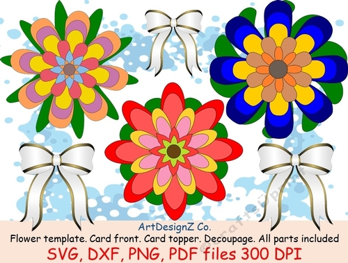 Svg, flower, templates, 3d, petal, cut - CUP1068212_92733 | Craftsuprint